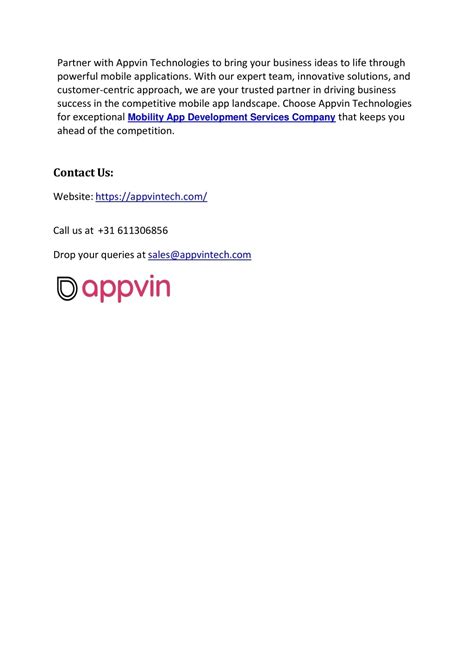 Ppt Mobility App Development Company Powerpoint Presentation Free