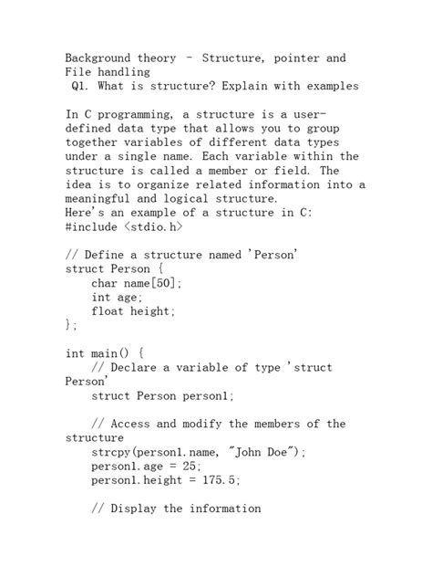 Background Theory Structure Pdf Pointer Computer Programming