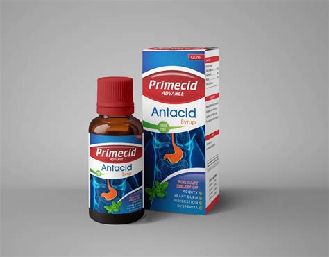 Antacid Syrup Box And Label Design