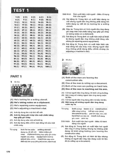 Giải Ybm Toeic Vol 2 Full Pdf