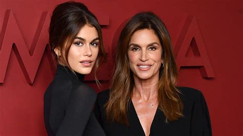 Cindy Crawford And Kaia Gerber Twin In Black At Planet Omega Event