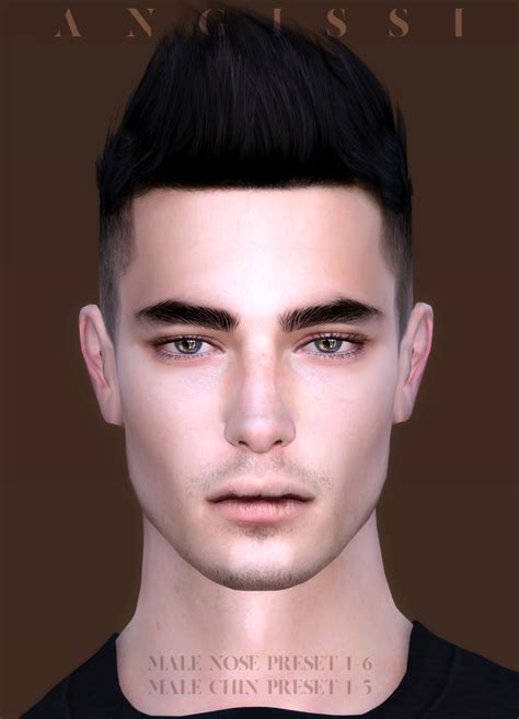 Male Presets Nose1 6 Chin 1 5 Angissi Sims Hair The Sims 4 Skin