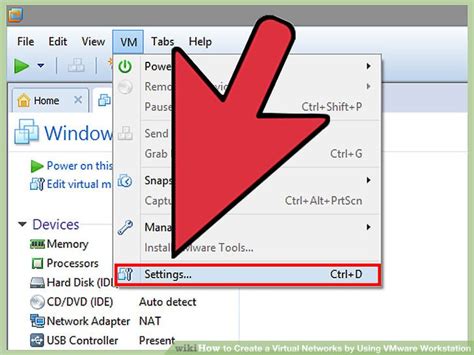 how to create a virtual networks by using vmware workstation