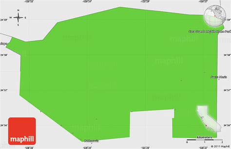 Political Simple Map Of ZIP Code 93458 Single Color Outside Borders And Labels