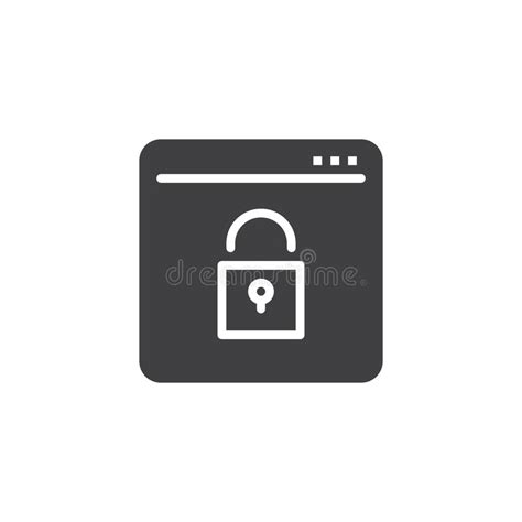 Web Protection Vector Icon Stock Vector Illustration Of Internet