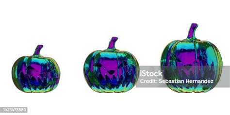 배너 해피 할로윈 호박 흰색 배경 그림 3d 렌더링 무지개 빛깔의 사이버 펑크 그라데이션 부드러운 색상 트렌디 현대 3차원 형태에 대한 스톡 사진 및 기타 이미지 Istock