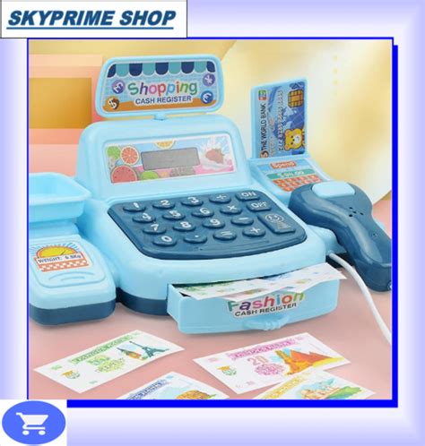 🛒skyprime Shop🛒cashier Toys Set Light And Music Simulate Card Swipe
