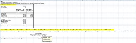 Project Objectives Part Preparation Of Chegg