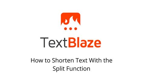 How To Shorten Text With Split And Regex Show And Tell Text Blaze