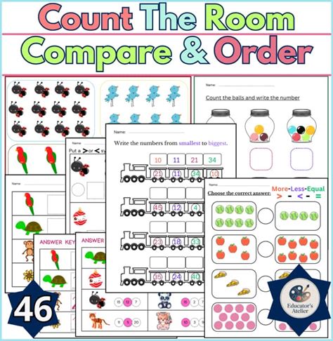 Back To School Math Activitycount And Write The Roomcomparing
