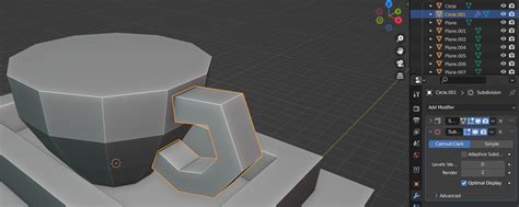 Modeling Why Cant I See The Mesh After Using Subdivision Surface