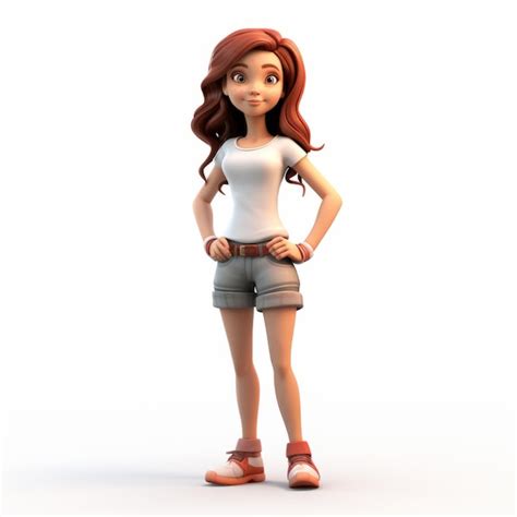 Premium Photo Highquality 3d Render Cartoon Of Natalie Adult Cartoon Girl