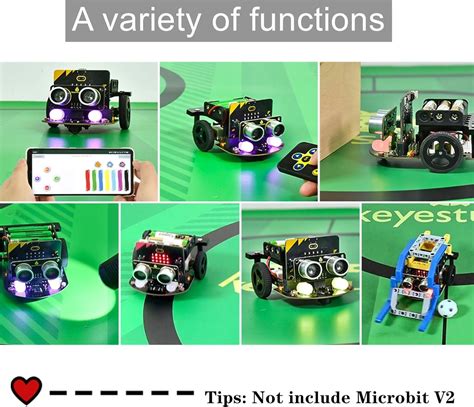 Keyestudio Microbit Diy Programmable Robot Car Kit For Stem Education