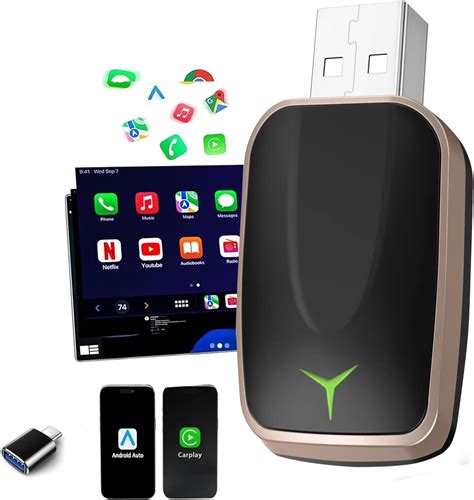 Adaptador Inalámbrico Equipado Con Wifi De 5 8 Ghz Para Carplay Y Android Auto Inalámbrico
