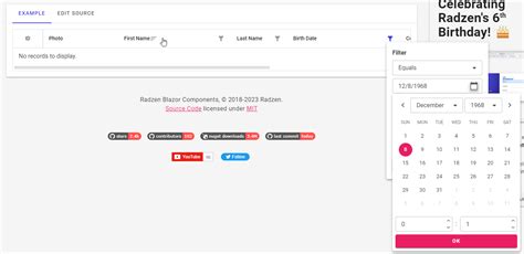 radzen datagrid filtering advanced mode date · issue 938