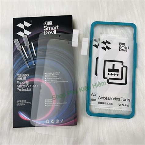 Bộ 2 kính cường lực nhám Smart Devil cho Redmi K60 Pro Redmi K60 kèm khung dán Phụ Kiện Hiếm