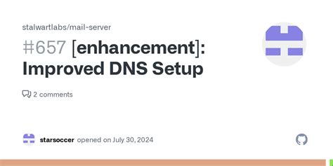 Enhancement Improved Dns Setup · Issue 657 · Stalwartlabsmail Server · Github