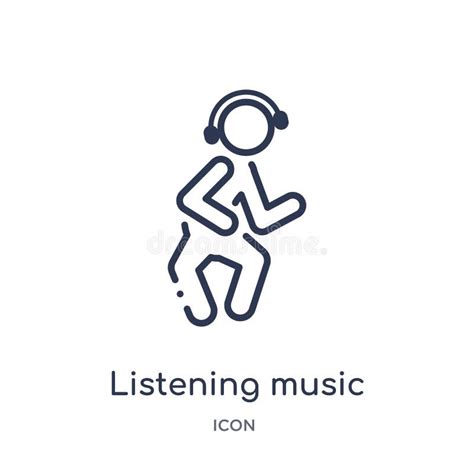 Linear Listening Music Icon From Activity And Hobbies Outline