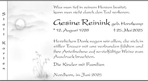 Gesine Reinink Bestattungshaus Niemeyer