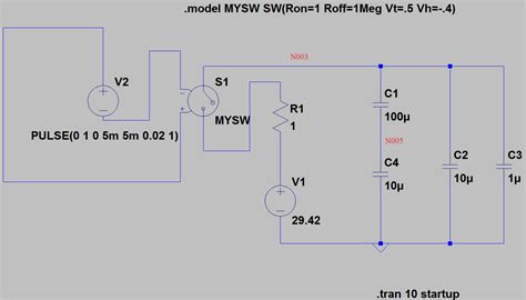 Circuit Analysis Ltspice Capacitor Network Simulation Question