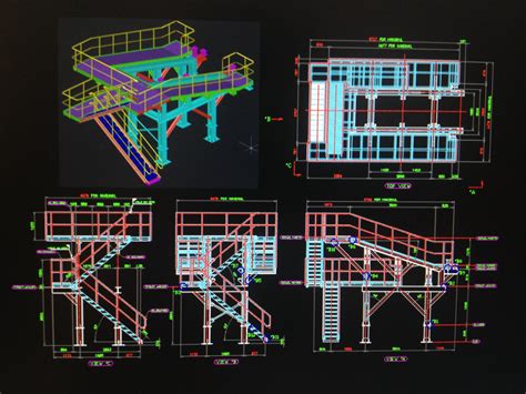 ฟรีแลนซ์ รับออกแบบเขียนแบบงานโครงสร้างเหล็ก Shop Drawing For Fabrication