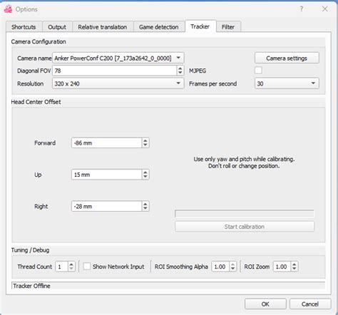 neuralnet tracker pitching upwards on yaw · issue 1634 · opentrack