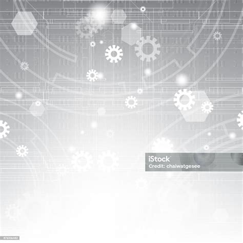 텍스처를 추상적인 기하학적 흰색과 회색 컬러 기술 현대 미래 배경 벡터 일러스트 레이 션 0명에 대한 스톡 벡터 아트 및 기타