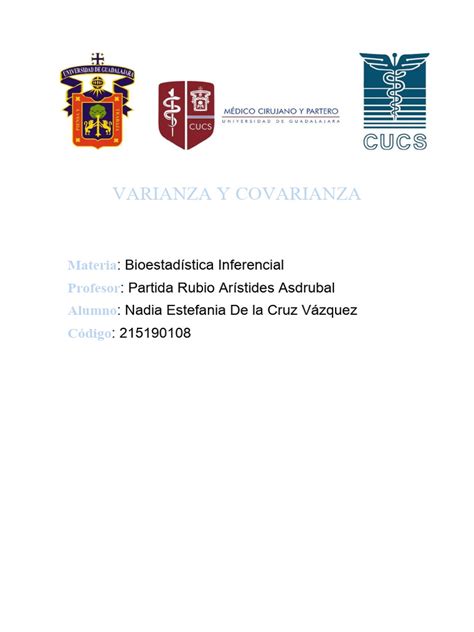 Varianza Y Covarianza Pdf Covarianza Multiplicación