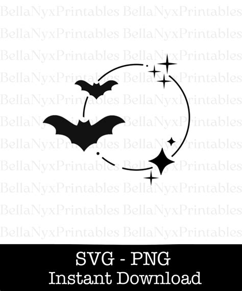 Flying Bats Tattoo Stencil
