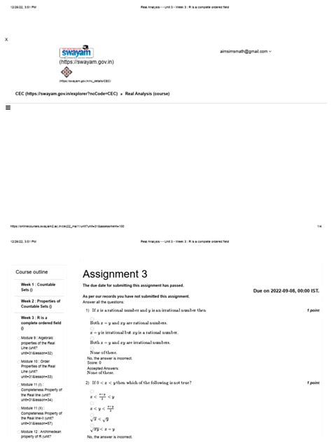 real analysis unit 3 week 3 r is a complete ordered field pdf