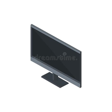 Monitor Technology Hardware Device Computer Isometric Stock Vector Illustration Of Detailed