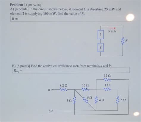 solved problem 1 [10 points] a [4 points] in the circuit