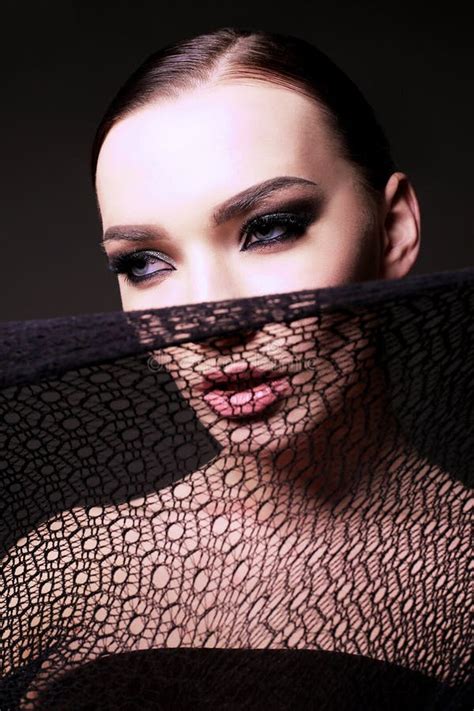 Portrait Of Gorgeous Sensual Woman With Dark Hair Stock Image Image Of Female Gorgeous