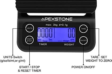 Coffee Scale With Timer Small Apexstone Espresso Scale With Timer