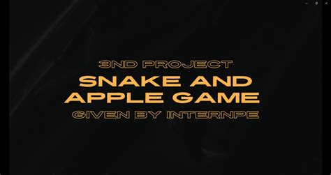 Prakash Choudhary on LinkedIn: #python #pygame #programming #project #internpe #learning #snakegame…
