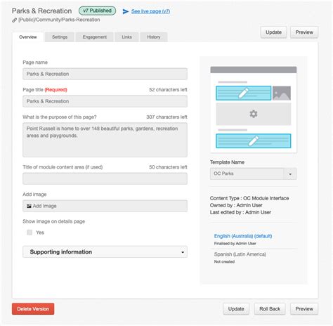 The OC Module Interface Content Type OpenCities