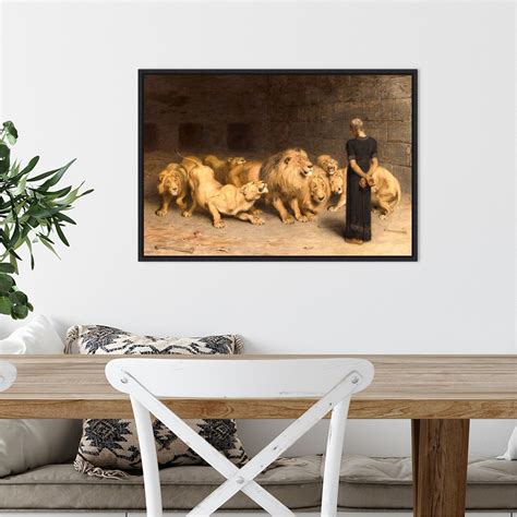 Daniel In The Lions Den 1872 By Briton Riviere Canvas Wall Art Print Framed Canvas Art Michaels