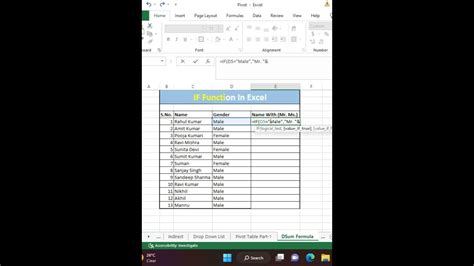 learn about if function in excel part 2 shorts exceltips tranding