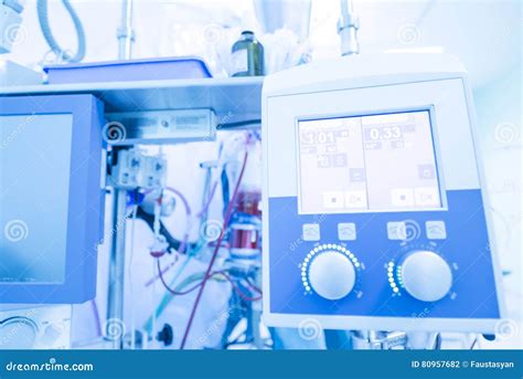 Cardiopulmonary Bypass Machine During Heart Surgery Royalty Free Stock