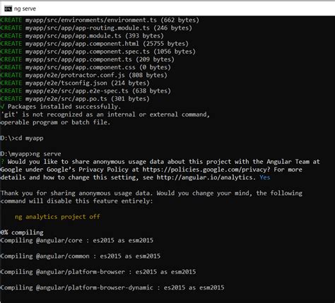 create angular project using cli