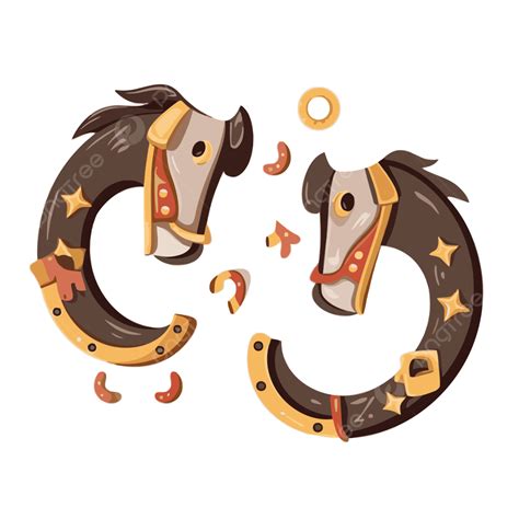 รูปเกือกม้าสองเกือกม้าแทนการ์ตูนเทศกาลม้า เวกเตอร์ Png เกือกม้า ภาพ