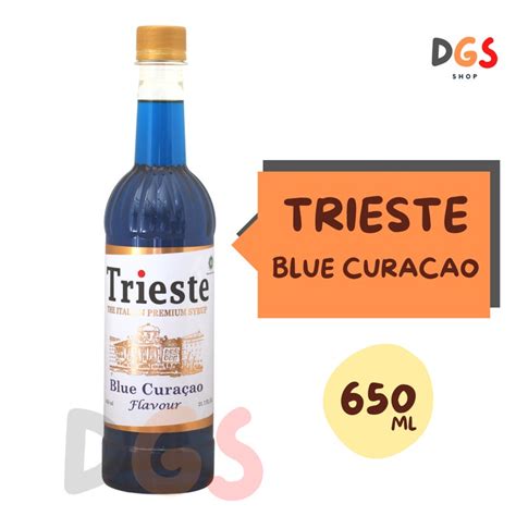 Jual SYRUP TRIESTE BLUE CURACAO - SIRUP RASA BLUE CURACAO - 650 ML ...