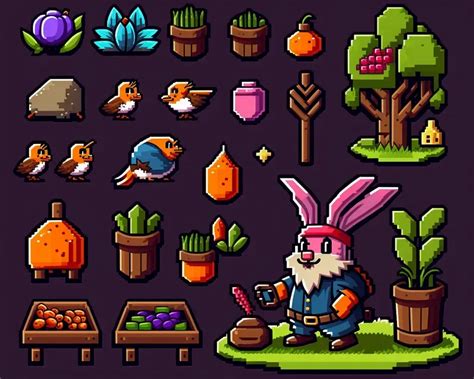 2d Sprite Rpg Platformer Game Uis Midjourney Prompt Promptbase