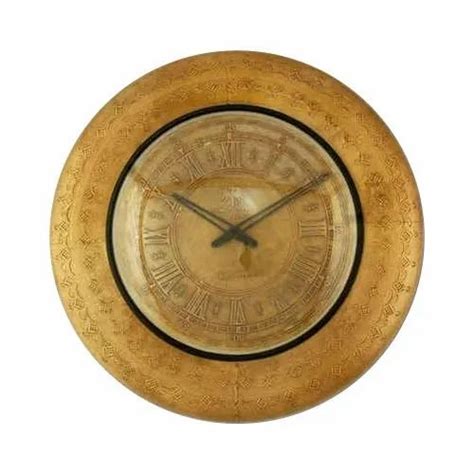 Analog Antique Brass Round Wall Clock At ₹ 500 Piece In Jodhpur Id