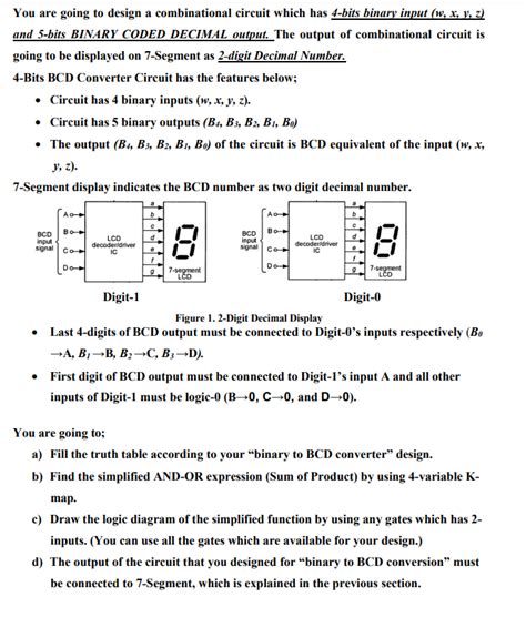 Solved You Are Going To ﻿design A Combinational Circuit