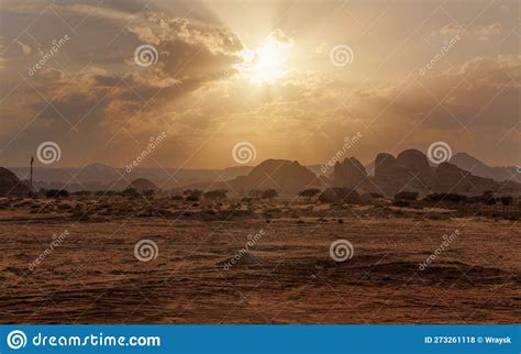Typical Landscape In Alula Region Near Hegra Mada In Salih