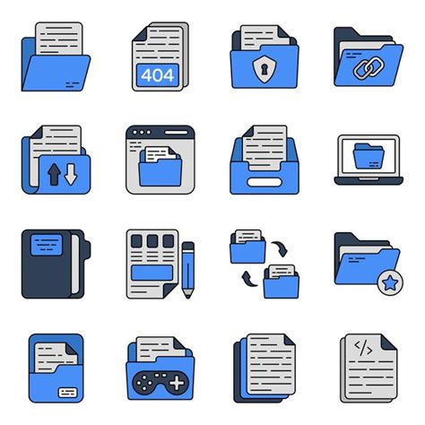 premium vector pack of document flat icons