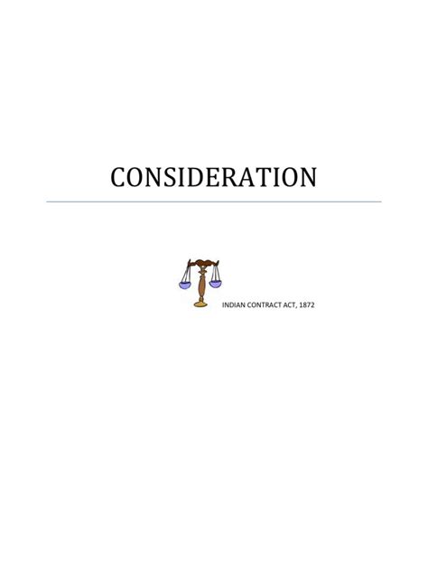 Assignment On Consideration Pdf Consideration Debtor