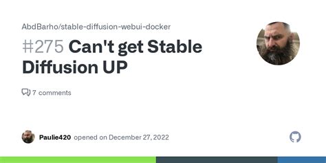 Can T Get Stable Diffusion UP Issue AbdBarho Stable Diffusion Webui Docker GitHub