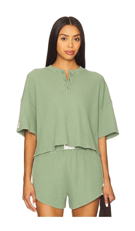 Eleven Eleven Waffle Top In Meadow Revolve
